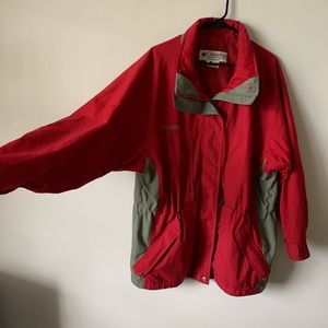 Columbia | Jackets & Coats | Columbia Oversized Red And Gray Long ...